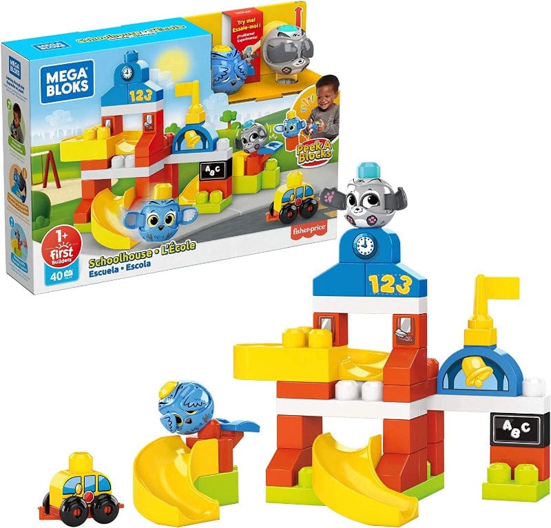 Mega Bloks - Cuccioli a Scuola, 40 Blocchi da Costruzione Giocattolo ...