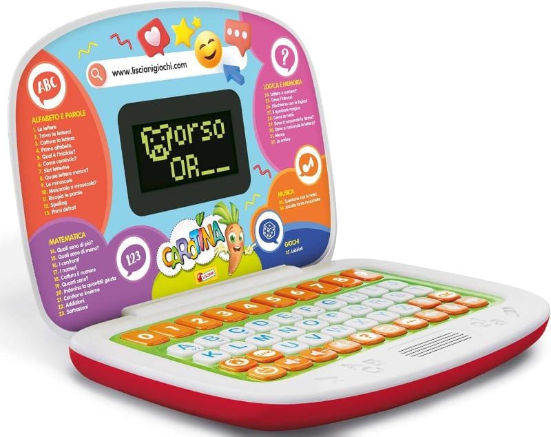 Lisciani Carotina Laptop Educativo, Computer per Bambini 3-6 Anni – The ...