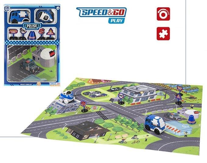 Tappeto da Gioco con Macchinine e Accessori – The Toys Store