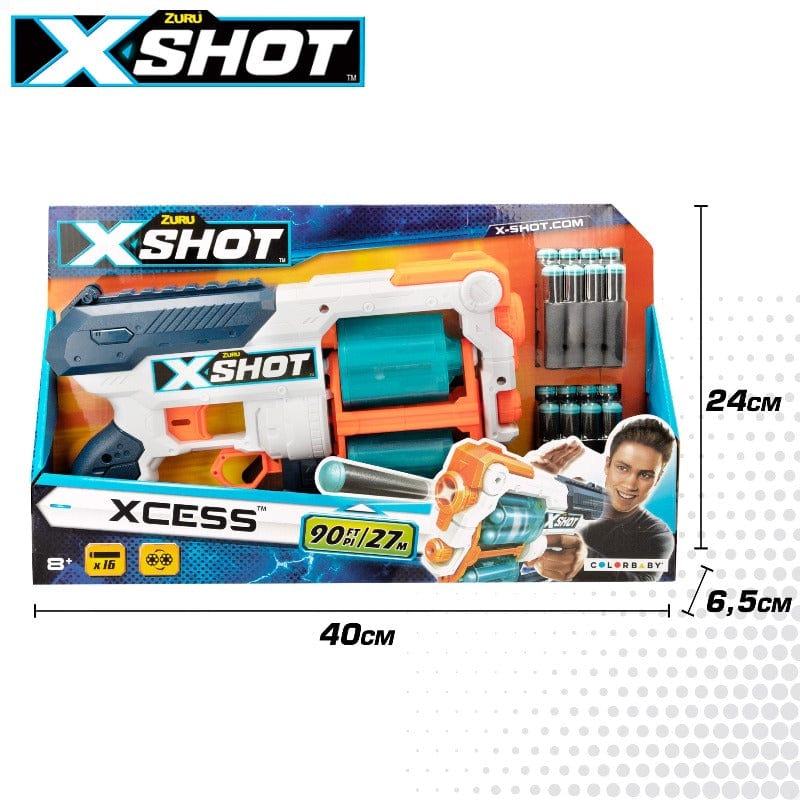 X-Shot Xcess, Blaster con Tamburo Rotante Tk-12 – The Toys Store